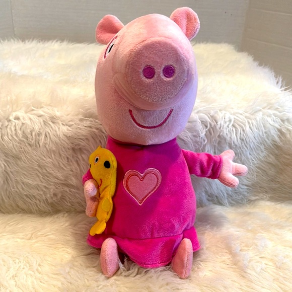 Toys | Peppa Pig Plush Toy With Yellow Teddy | Poshmark